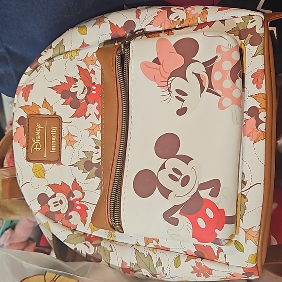 Loungefly | Bags | Loungefly Mickey And Minnie Fall Leaves Mini ...